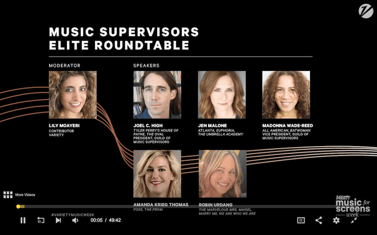 Variety Music for Screens: Music Supervisors Elite Round Table | Lily ...